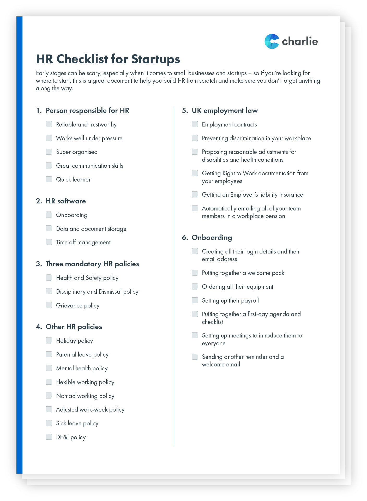 HR checklist: 10 essential steps for startups to succeed