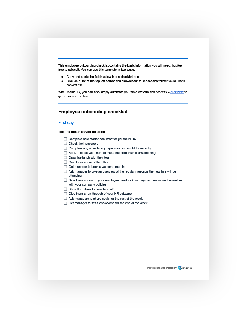 5 Employee Onboarding Checklists – Free Download