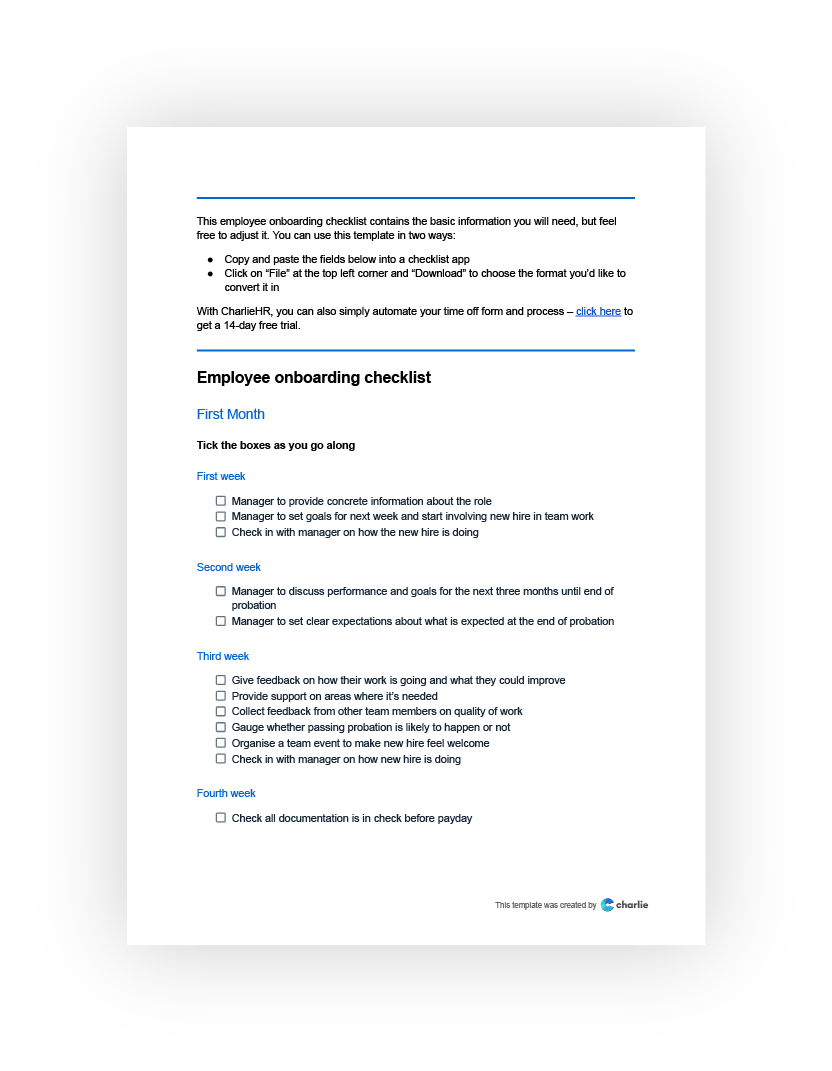 Top 5 Employee Onboarding Checklists [Free]